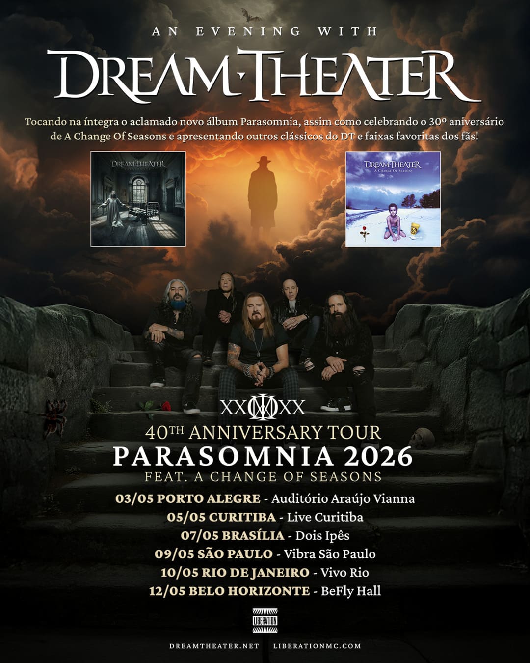 Parasomnia 2026: Dream Theater anuncia turnê que passará por 6 cidades ...